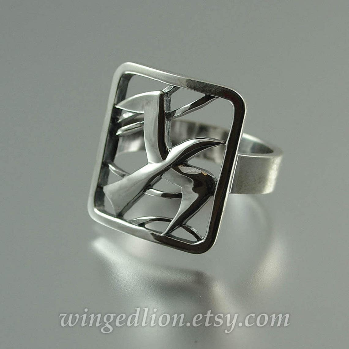 SEAGULL Sterling Silver Ring - Etsy