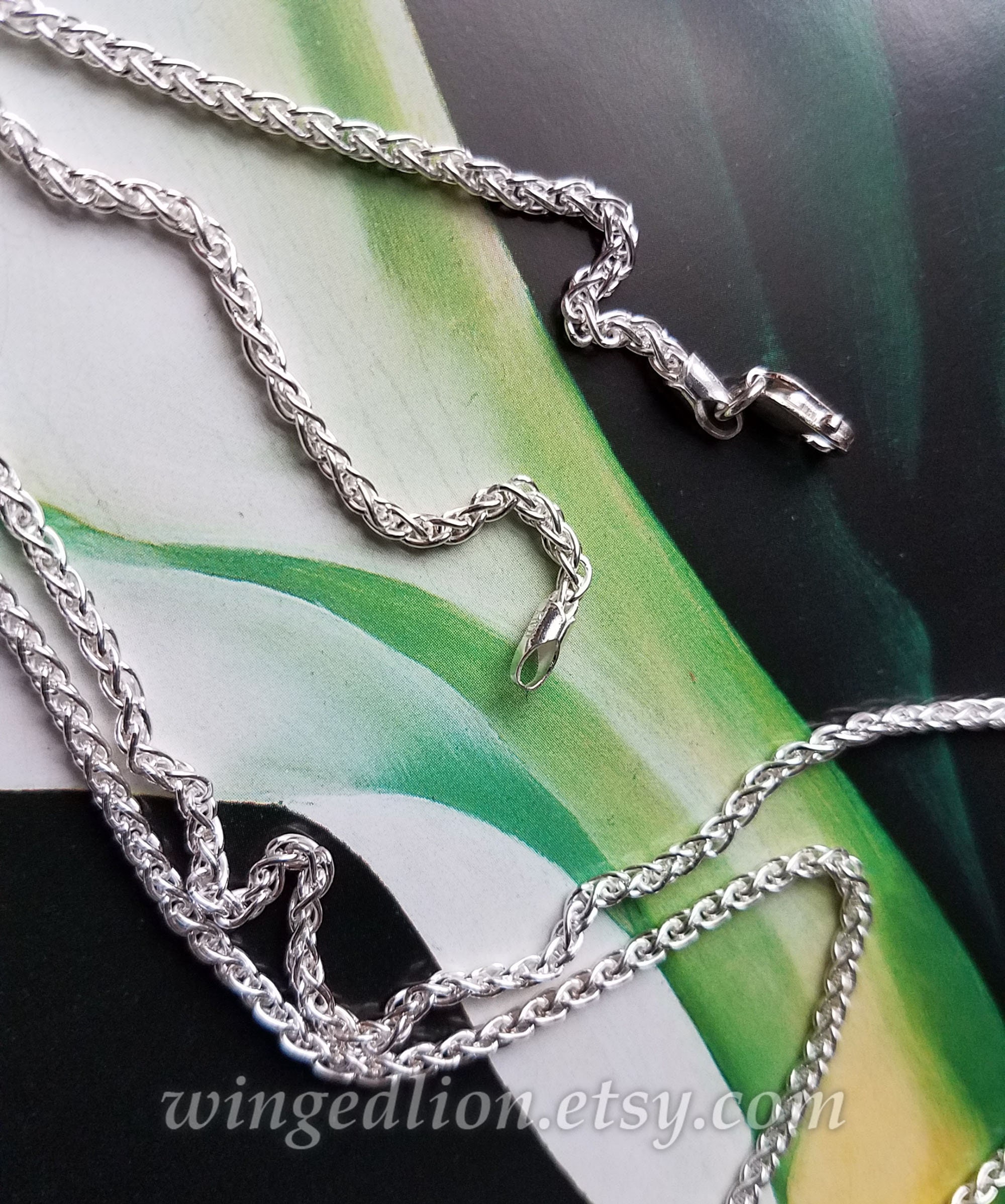 Sterling Silver Wheat Chain - Various Lengths - Etsy