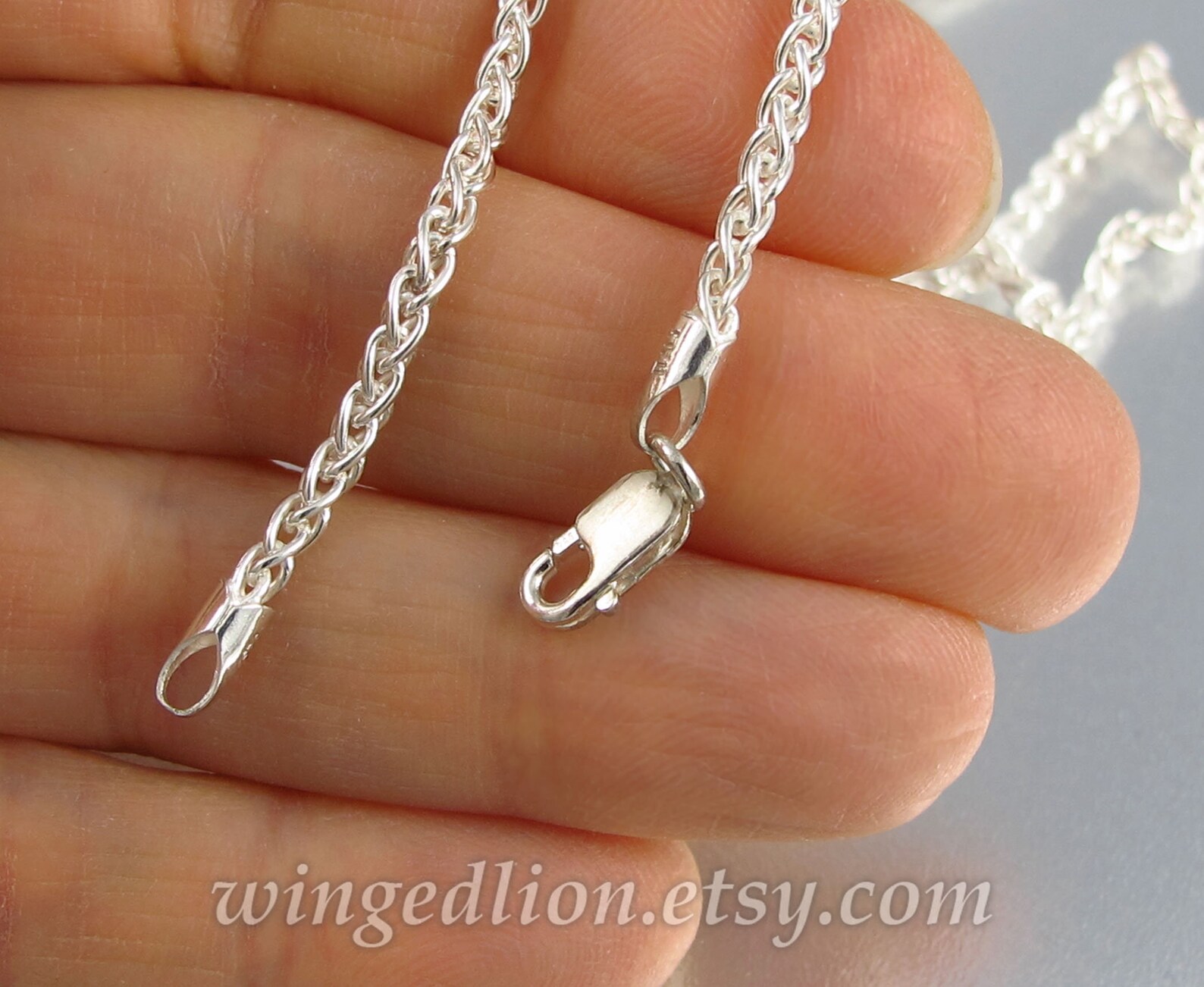 Sterling Silver Wheat Chain Various Lengths - Etsy