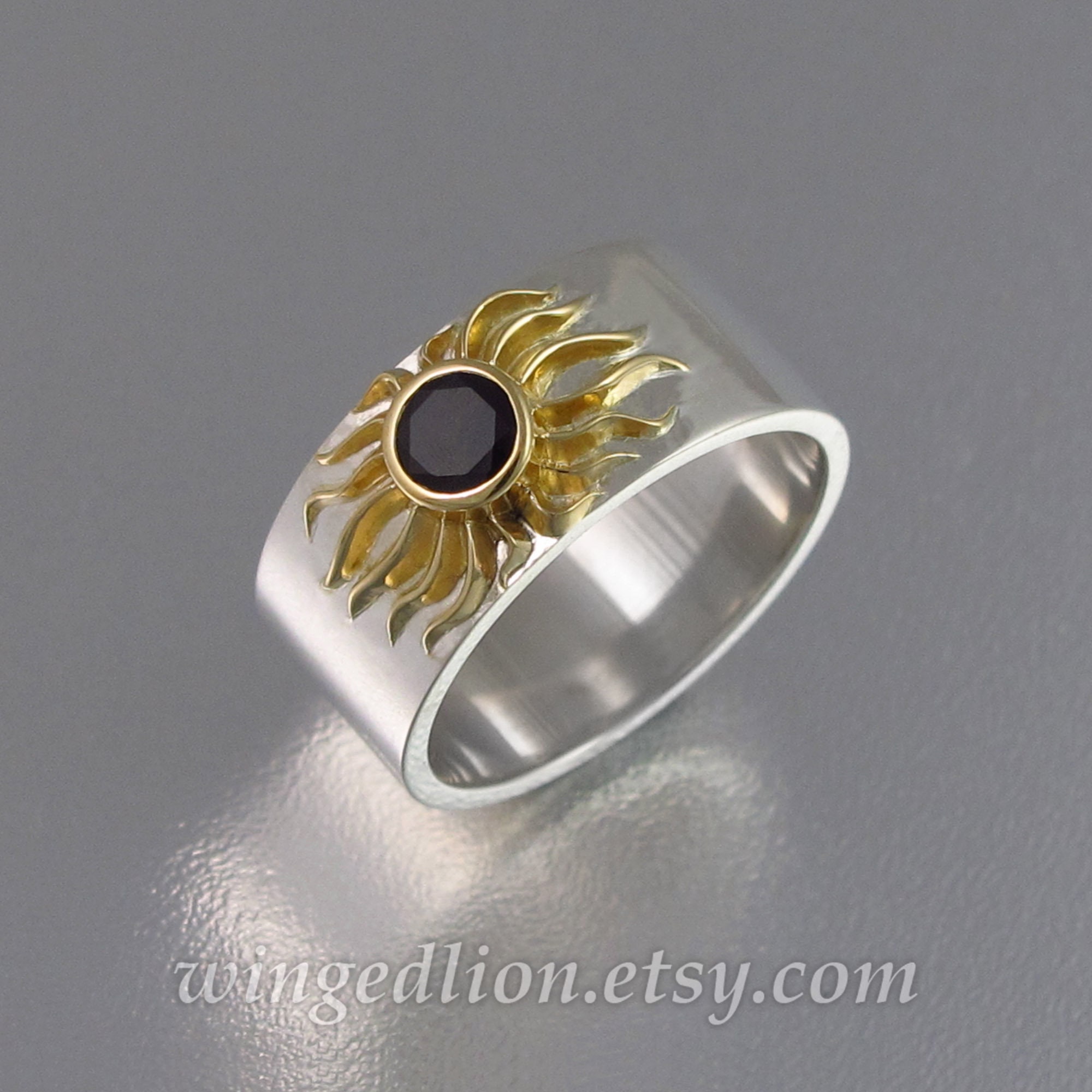 FULL SUN Total Solar Eclipse Engagement Ring & Wedding Band - Etsy