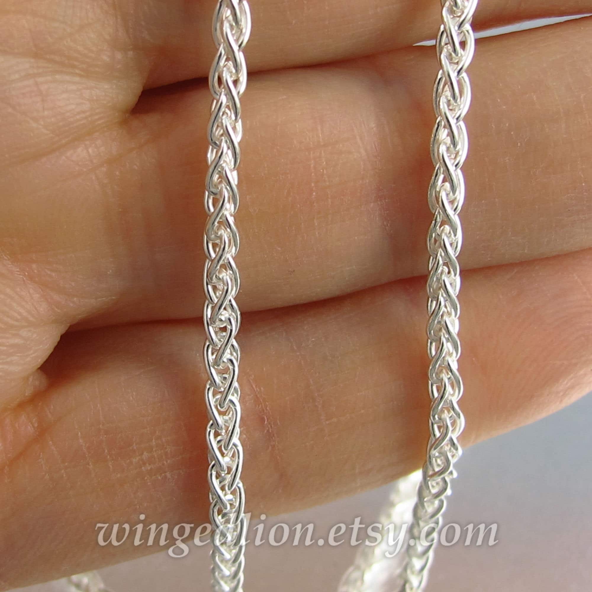 Sterling Silver Wheat Chain - Various Lengths - Etsy