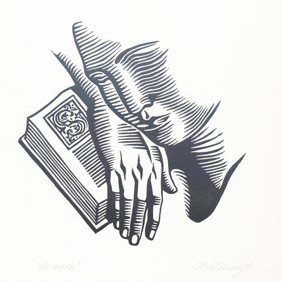 DREAM Linocut, Original Printmaking, Artwork by Natalia Moroz - Etsy