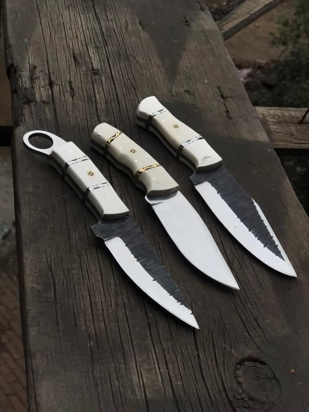 Beautiful Handmade Kitchen Set Knife 3 Piece Set Kitchen Knife Uses in ...