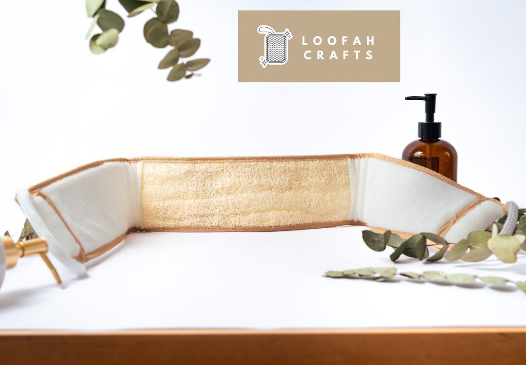 Loofahcrafts Exfoliating Back Band Natural Egyptian Luffa Back Band ...