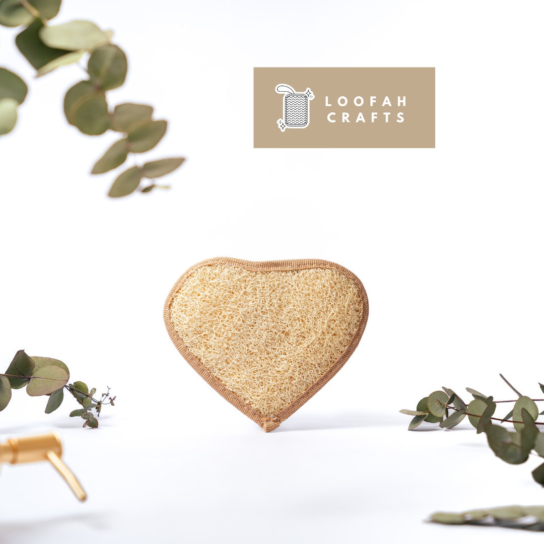 Heart Loofah Natural Egyptian Loofah Body Pad Heart Shaped Luffa Lufa ...