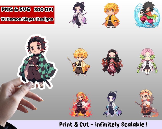 Demon Slayer Clipart PNG 300 Dpi, Premium Anime Vector Svg, Ready for ...