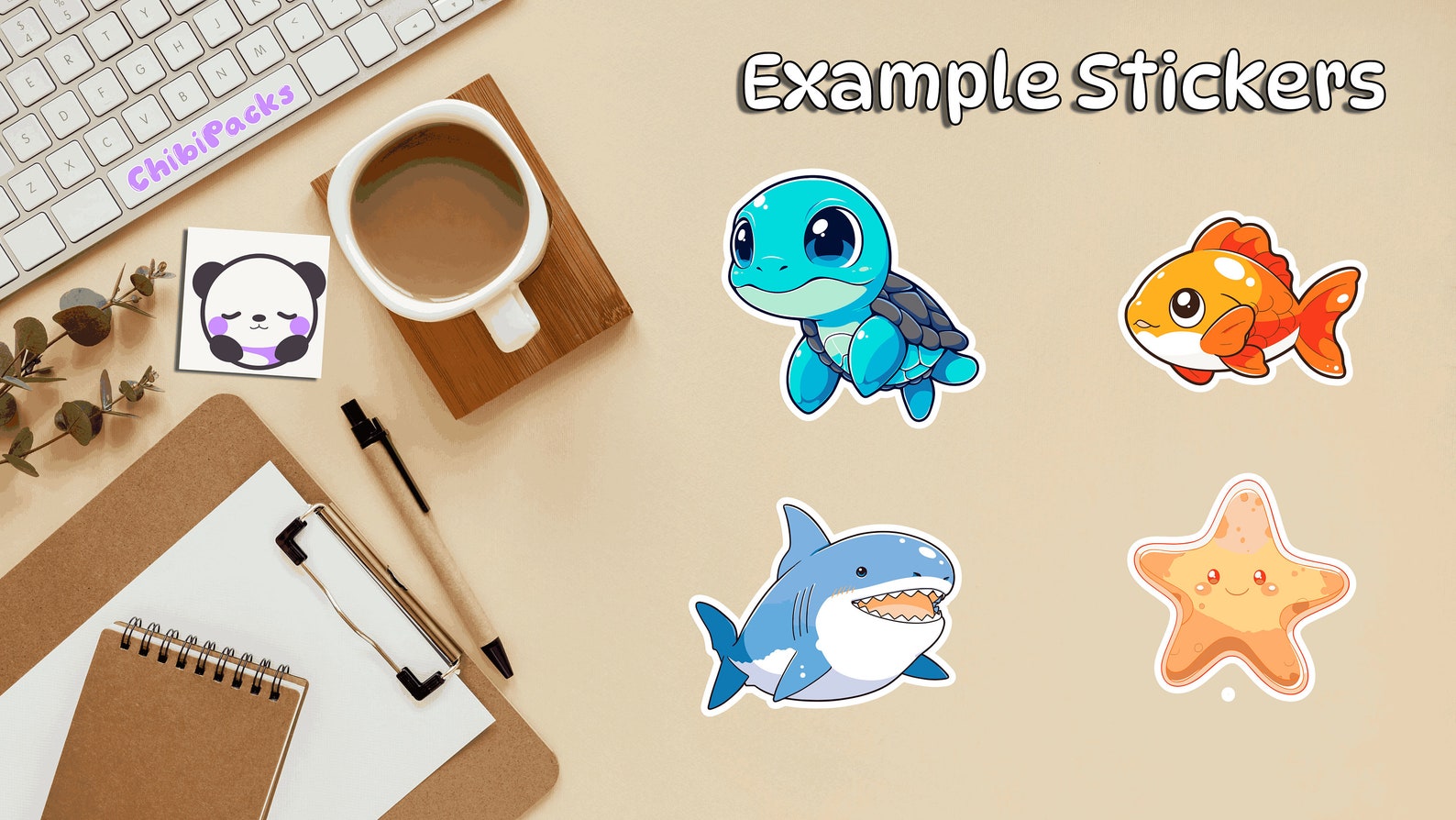 Sea Creatures Sticker PNG Pack, Sea Creatures Sticker Set, Sea ...