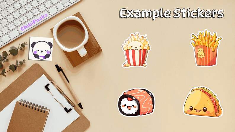 Cute Food Sticker PNG Pack, Cute Food Sticker Set, Cute Food PNG, Cute ...