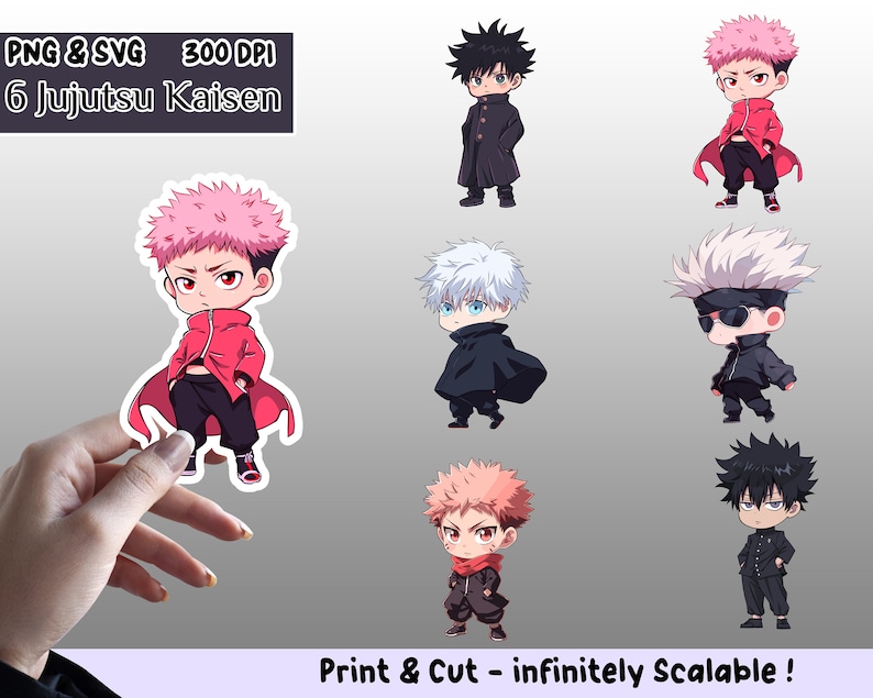 Anime Sticker PNG Pack, Anime Sticker Set, Anime PNG, Anime SVG ...