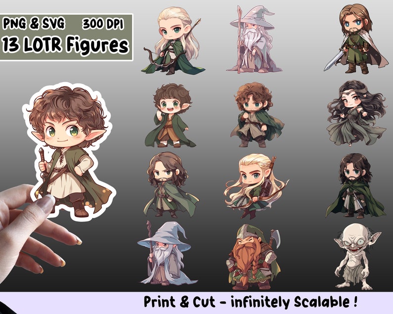 Lord of the Rings Sticker PNG Pack, Lotr Icons Sticker Set, Lotr Icons ...