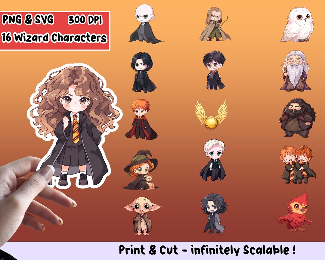 Wizard Sticker PNG Pack, Wizard Sticker Set, Wizard PNG, Wizard SVG ...