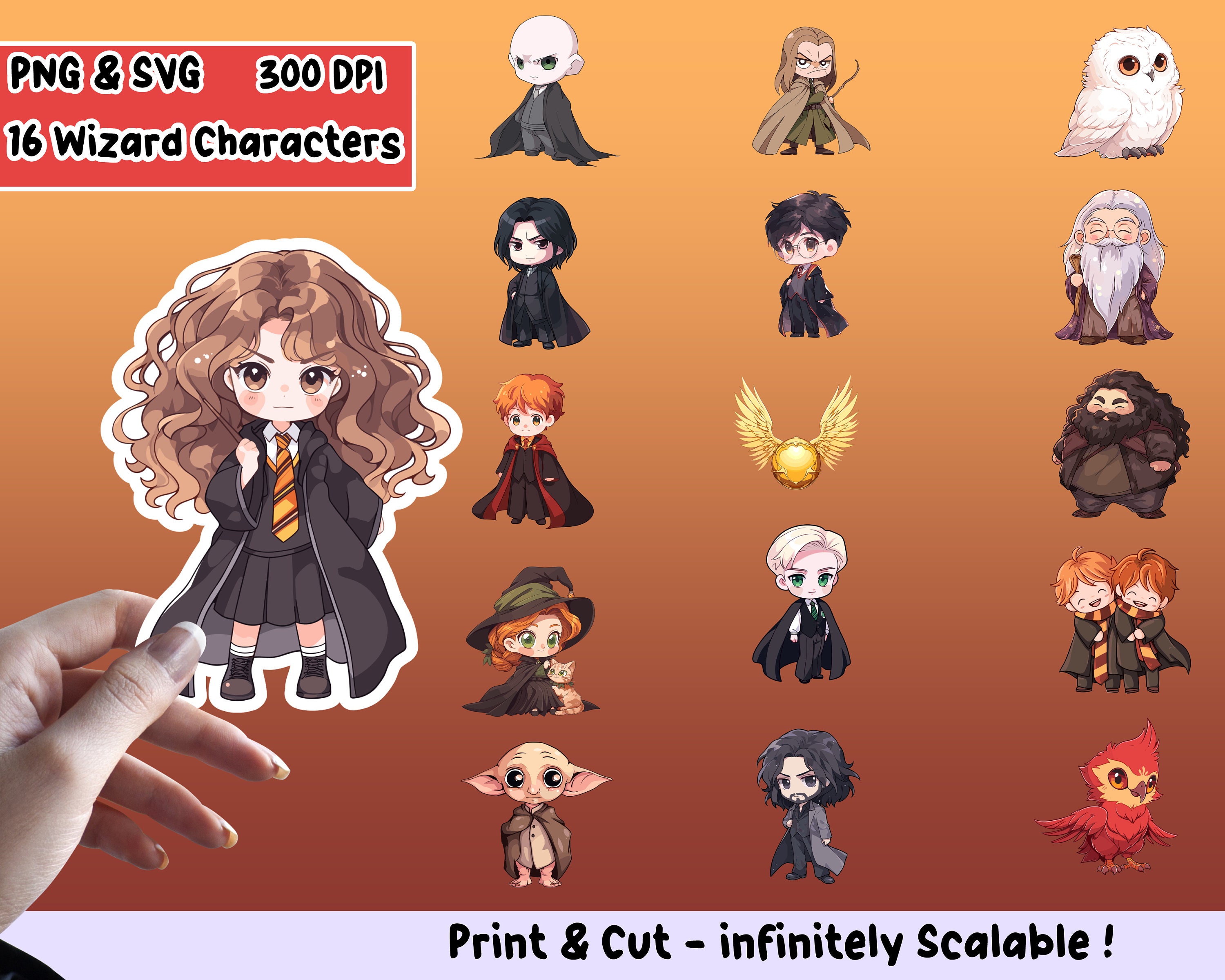 Wizard Sticker PNG Pack, Wizard Sticker Set, Wizard PNG, Wizard SVG ...