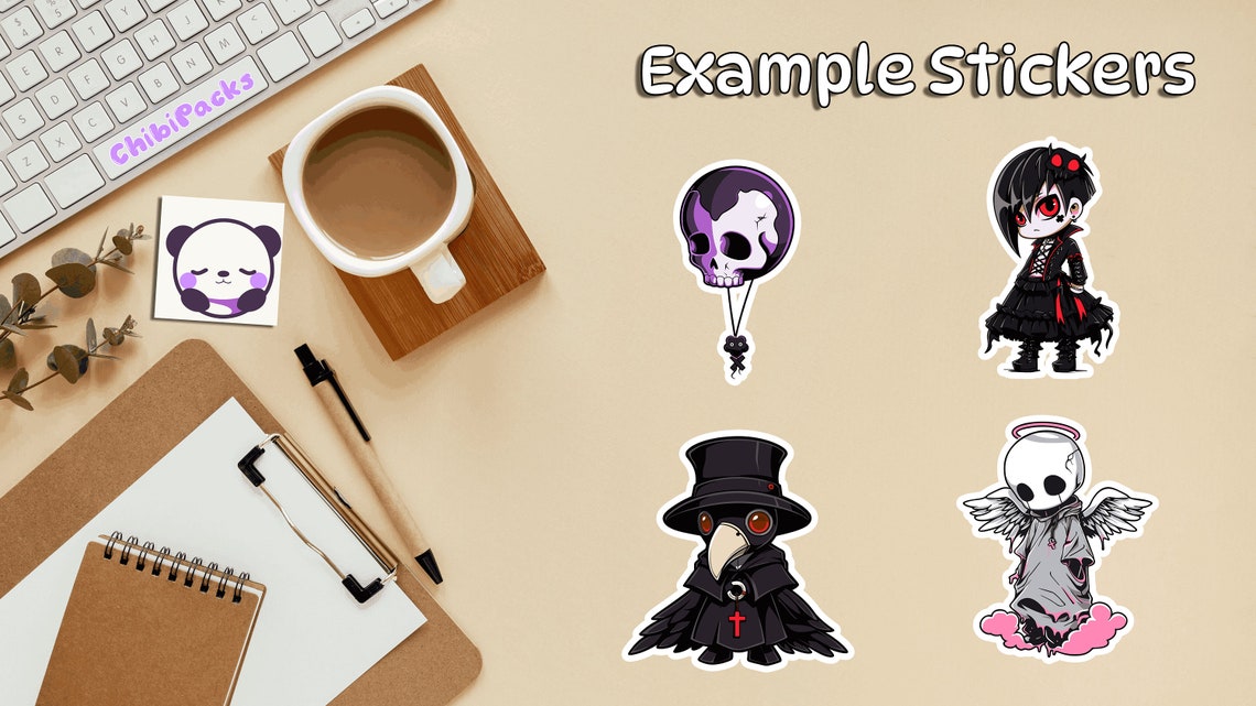 Goth Sticker PNG Pack, Goth Sticker Set, Goth PNG, Goth SVG, Sticker ...