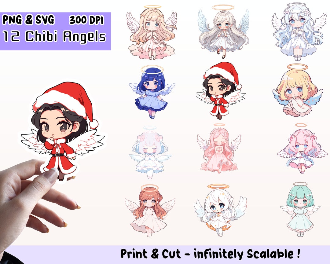 Angels Sticker PNG Pack, Angels Sticker Set, Angels PNG, Angels SVG ...