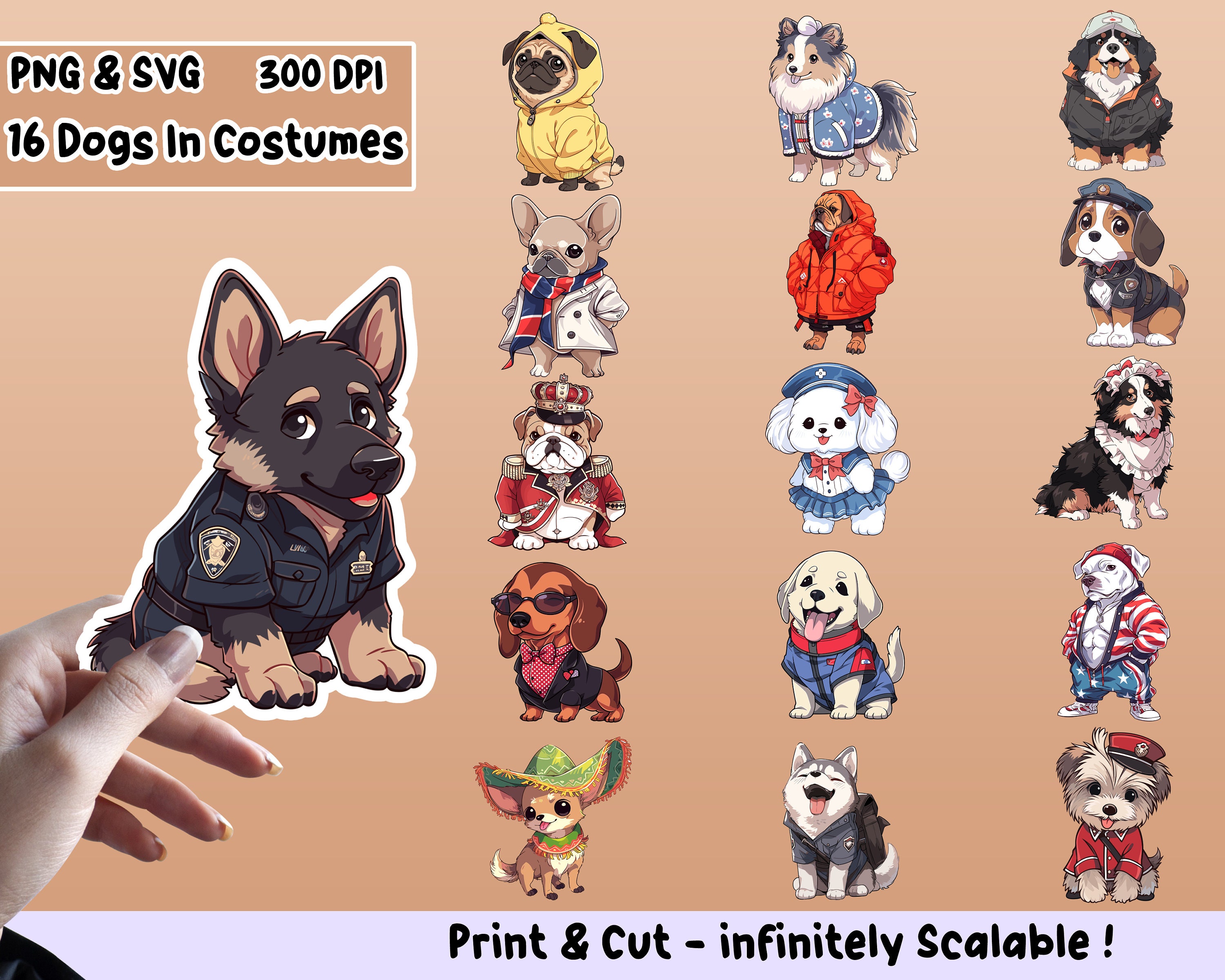 Funny Dogs Sticker PNG Pack, Funny Dogs Sticker Set, Funny Dogs PNG ...