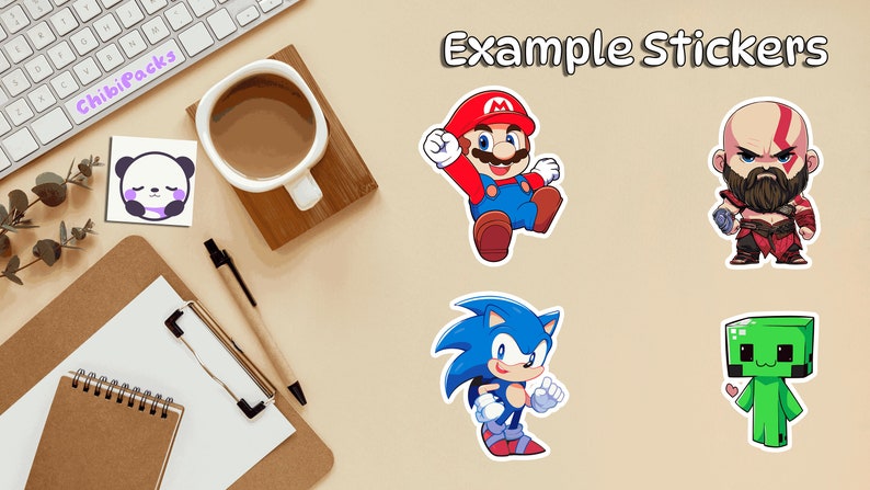 Gaming Characters Sticker PNG Pack, Gaming Characters Sticker Set ...
