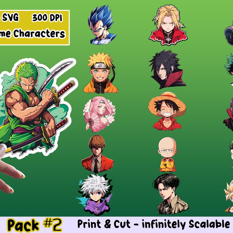 Anime Sticker Pack - Etsy