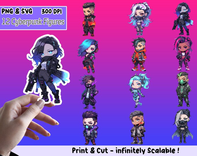 Cyberpunk SVG PNG 12x12 Files - Etsy Canada