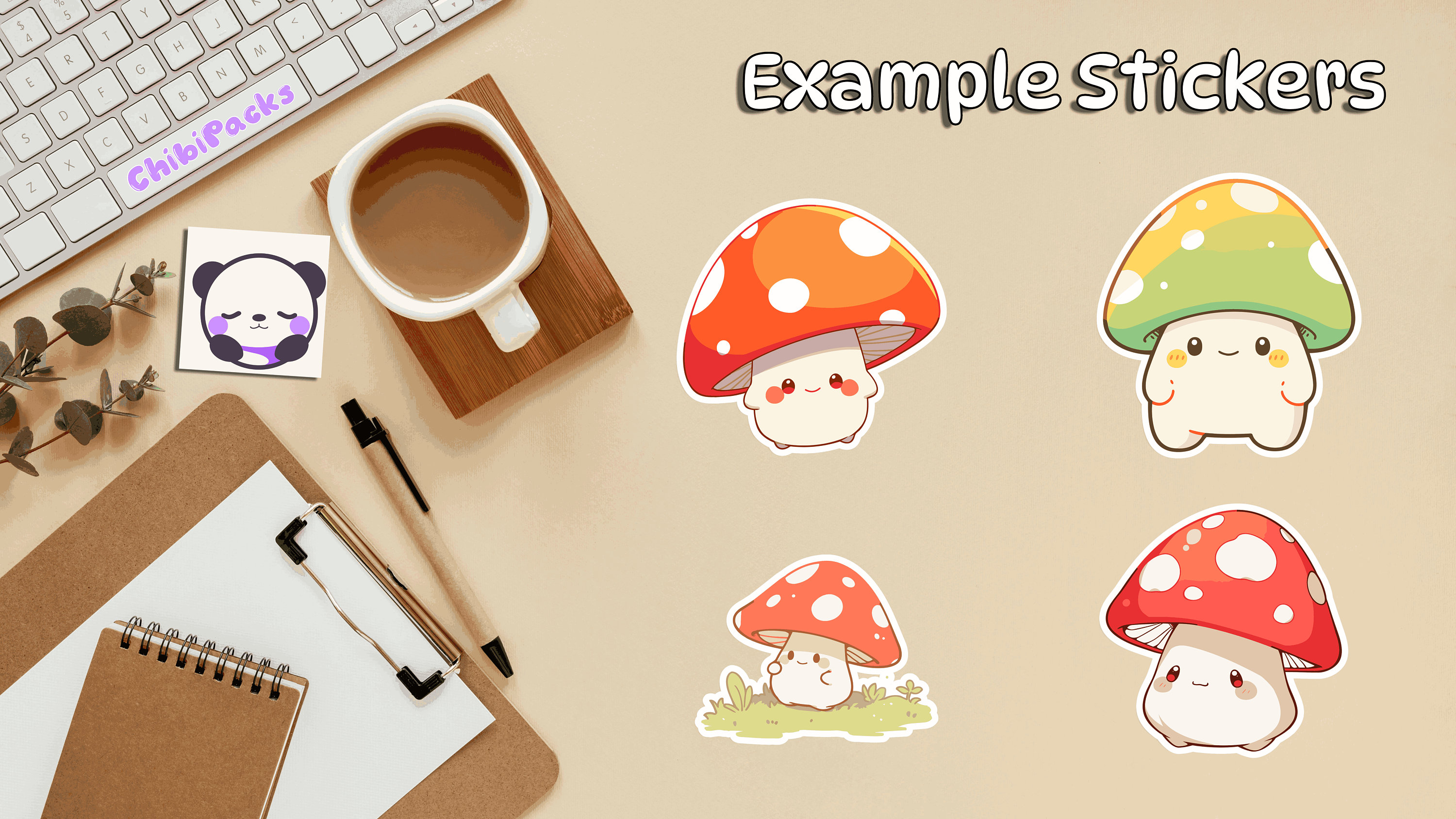 Mushroom Sticker PNG Pack, Mushroom Sticker Set, Mushroom PNG, Mushroom ...