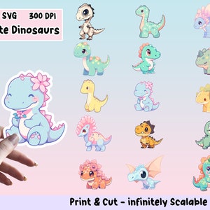 Dinosaur Sticker PNG Pack, Dinosaur Sticker Set, Dinosaur PNG, Dinosaur ...
