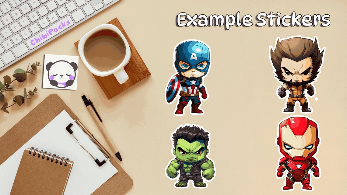 Super Heroes Sticker PNG Pack, Super Heroes Sticker Set, Super Heroes ...