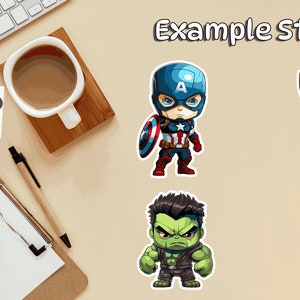 Super Heroes Sticker PNG Pack, Super Heroes Sticker Set, Super Heroes ...