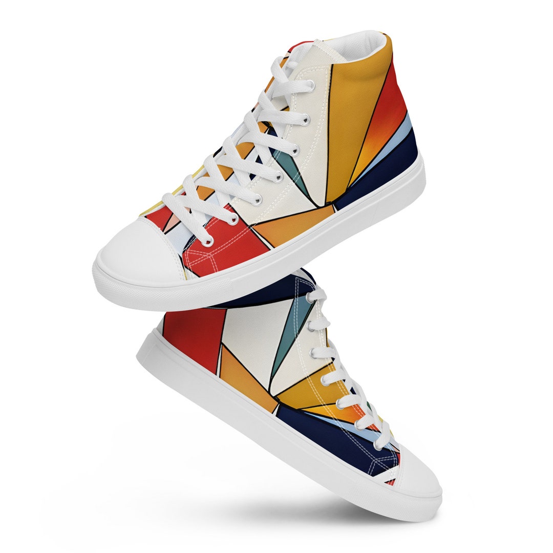 The Art Deco 4 Womens Canvas High Tops. - Etsy