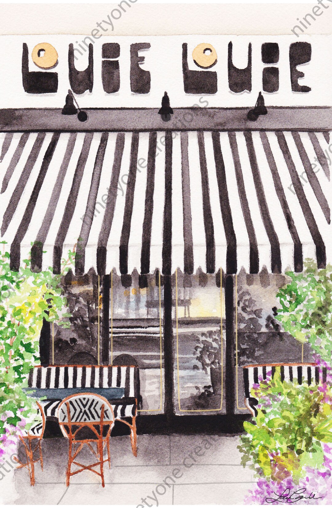 Instant Download Louie Louie Philadelphia Watercolor - Etsy