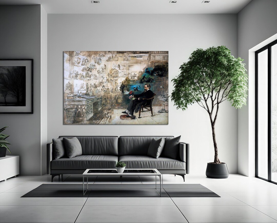 CHARLES DICKENS Ready to Hang Canvas,dickens Dream Painting, Dickens ...