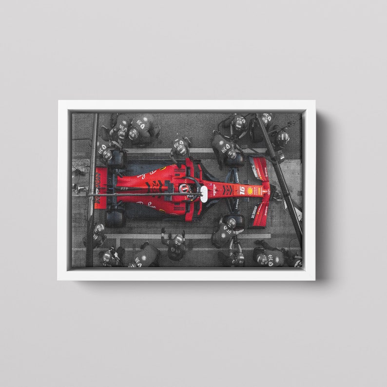 Formula 1 Canvas Wall Art Car Racing Art F1 Pit Stop Canvas Wall Decor ...