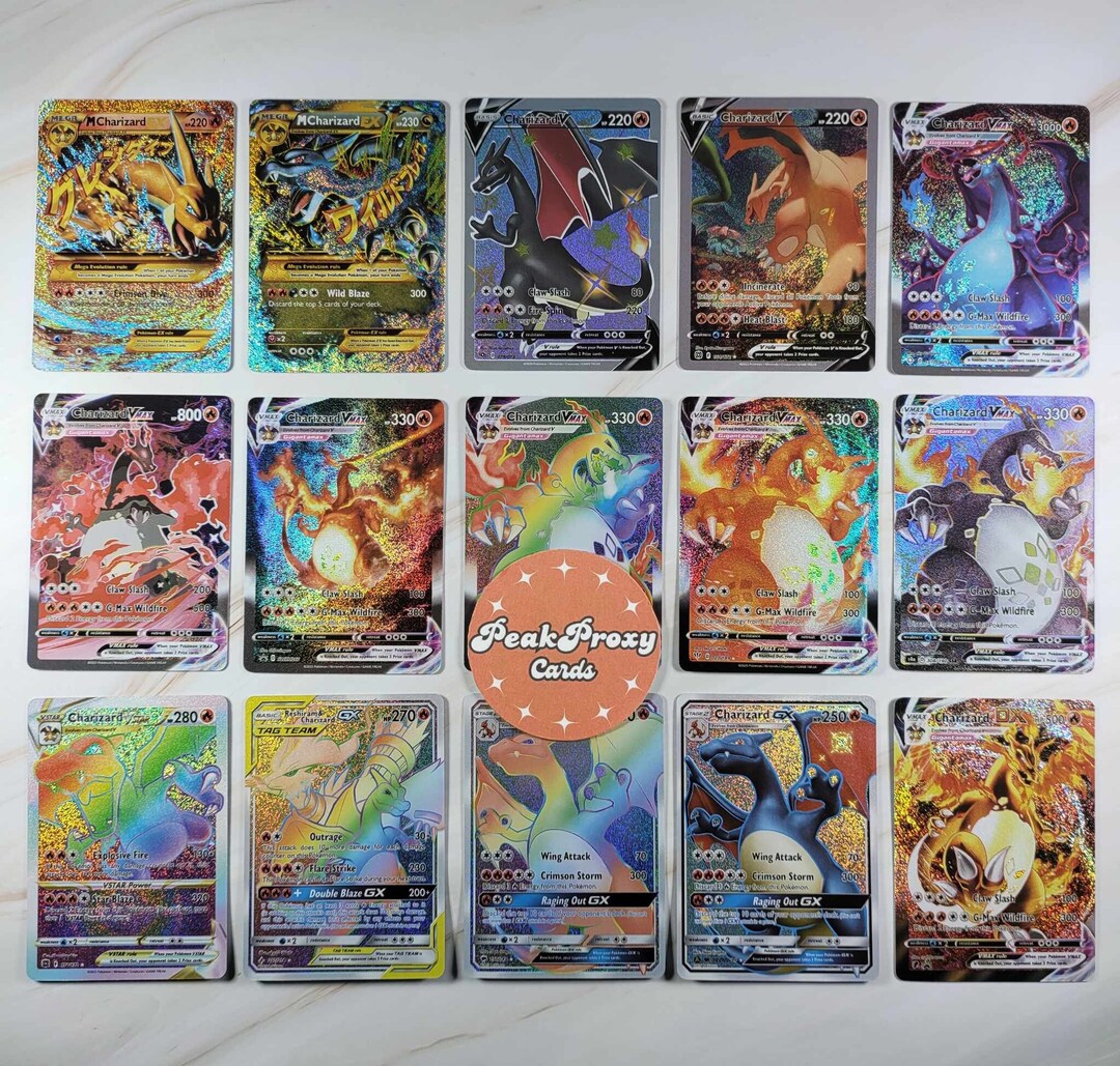 15 Charizard Cards Bundle Charizard Megaex/gx/vmax/shiny for All Tastes ...