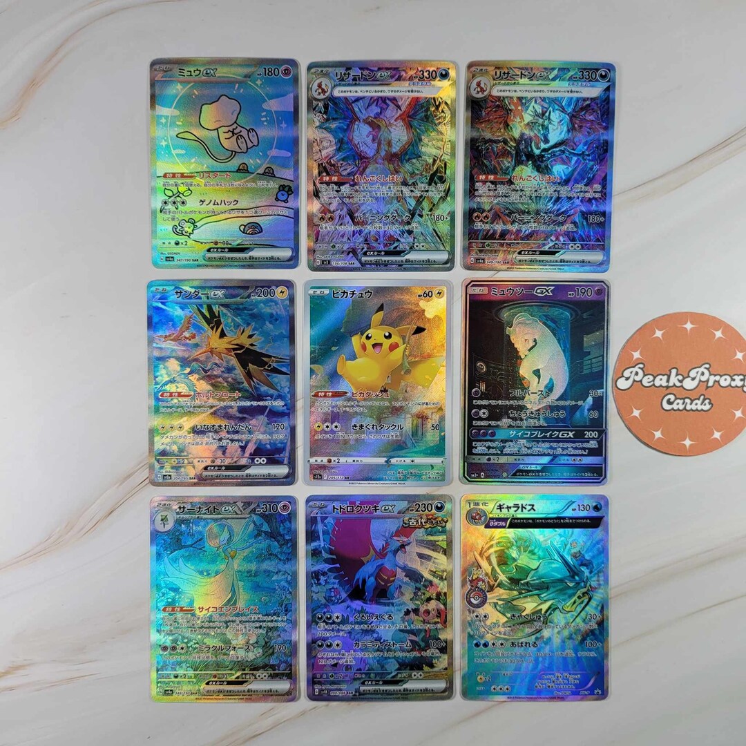 9 Cards Bundle Charizard Teracrystal Ex, Charizard Shiny, Mew Ex ...