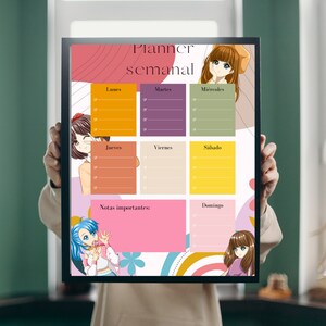 Weekly Planner Printable to Do List, Anime Weekly Schedule, Weekly ...