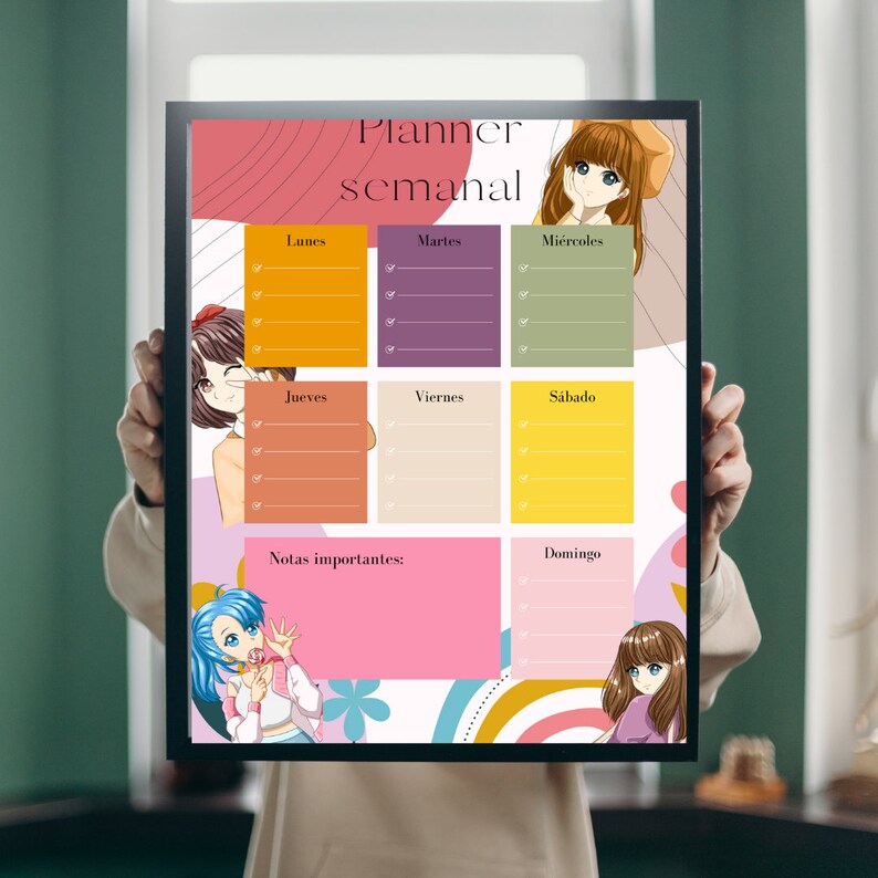 Weekly Planner Printable to Do List, Anime Weekly Schedule, Weekly ...