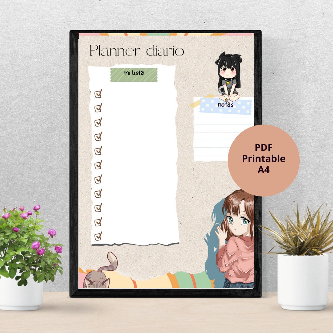 Weekly Planner Printable to Do List, Anime Weekly Schedule, Weekly ...