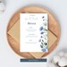 Wedding Menu Template, Dusky Pink Floral, Wedding Table Menu Card ...