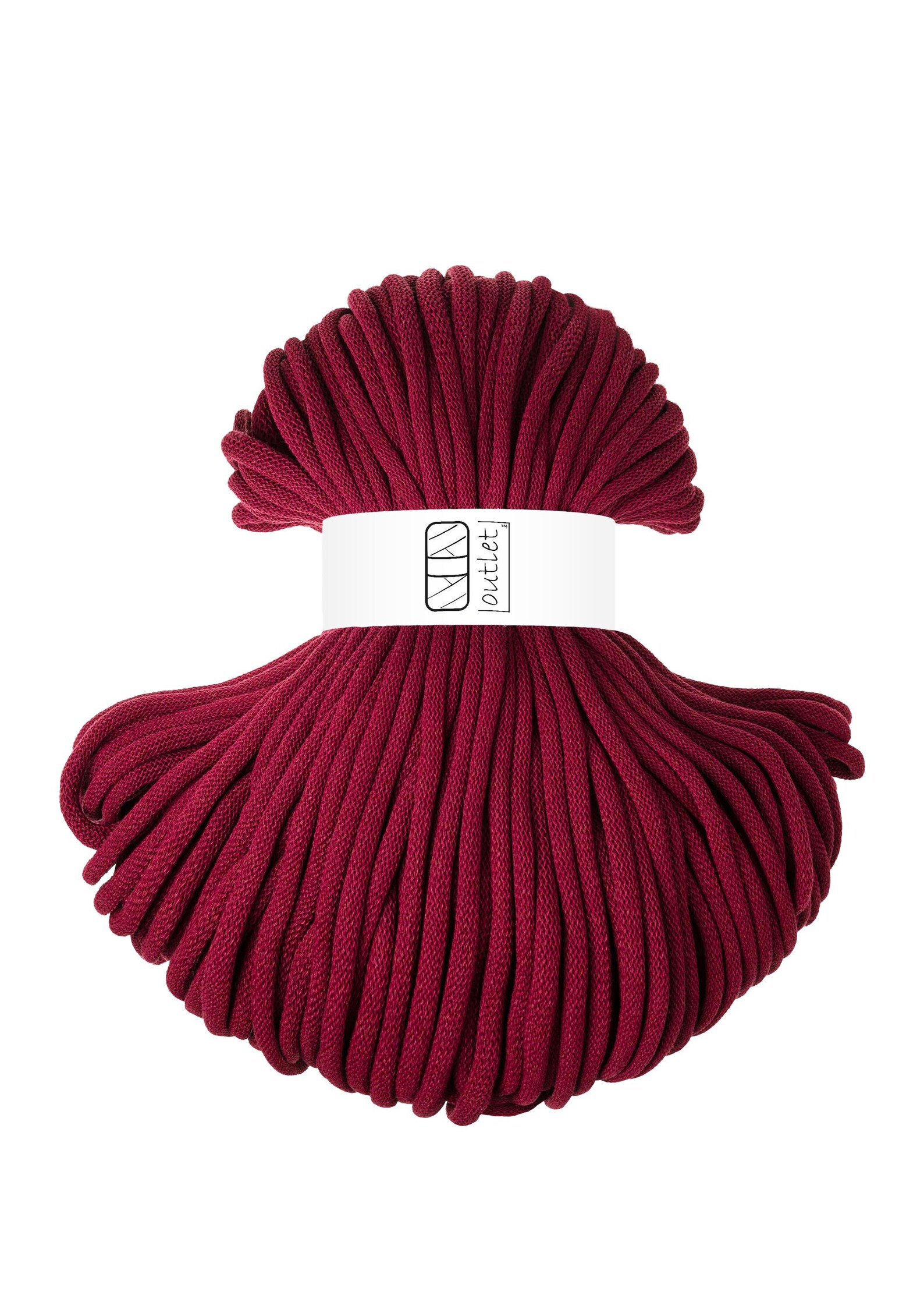 Wine Red LIGHT Braided Cotton Cord 8 Mm 100 M, Cotton String Cotton ...
