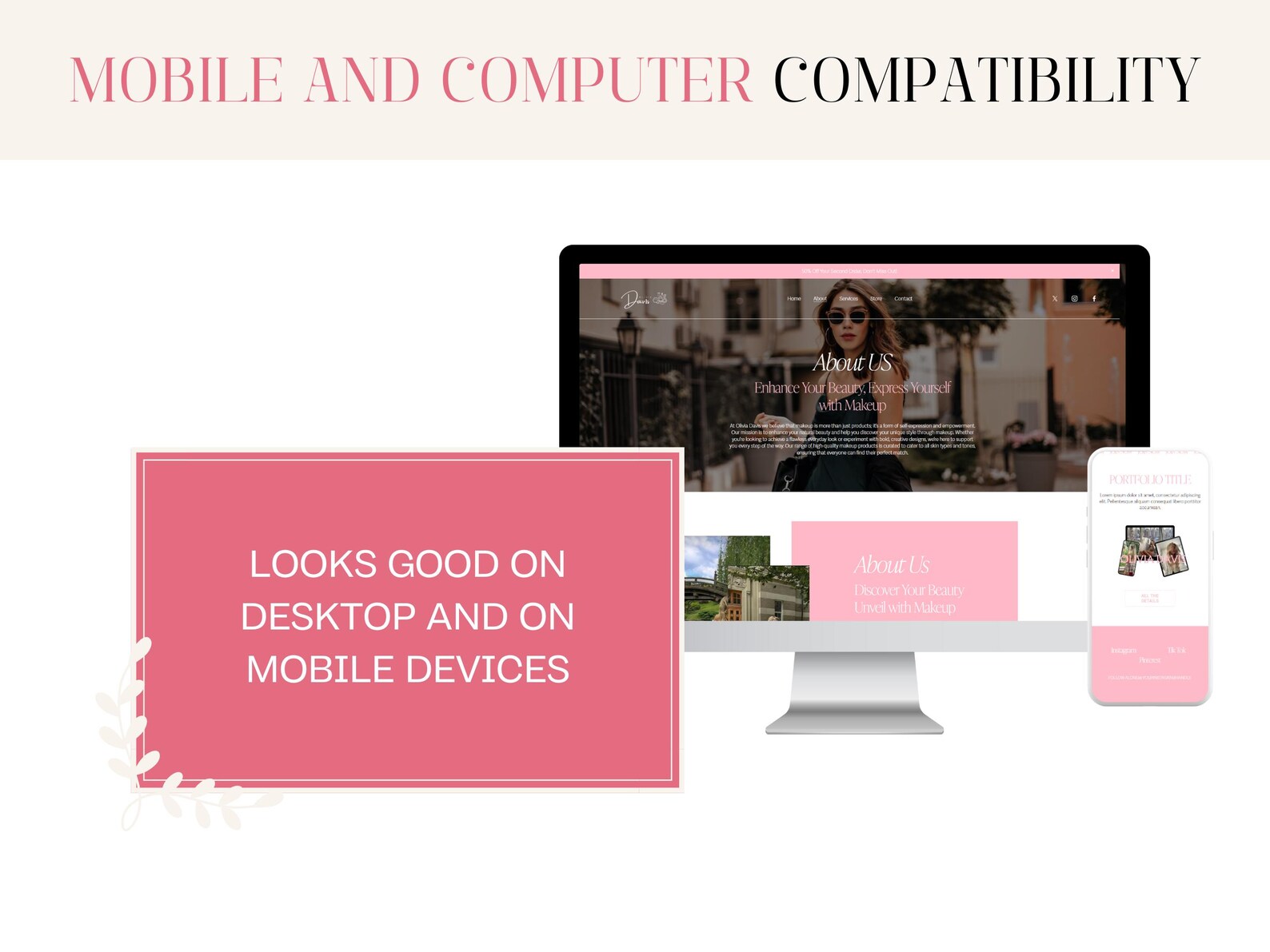 Squarespace Template, Squarespace Makeup Website Template, Squarespace ...
