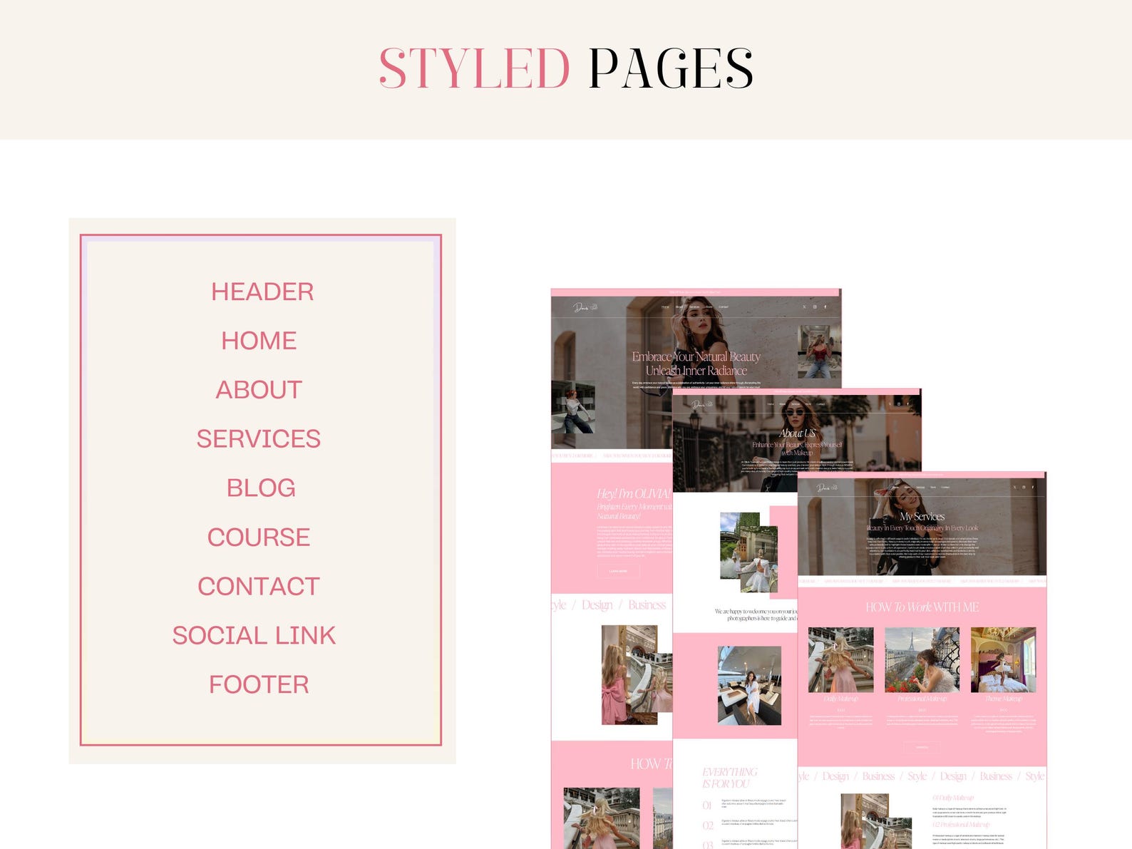 Squarespace Template, Squarespace Makeup Website Template, Squarespace ...
