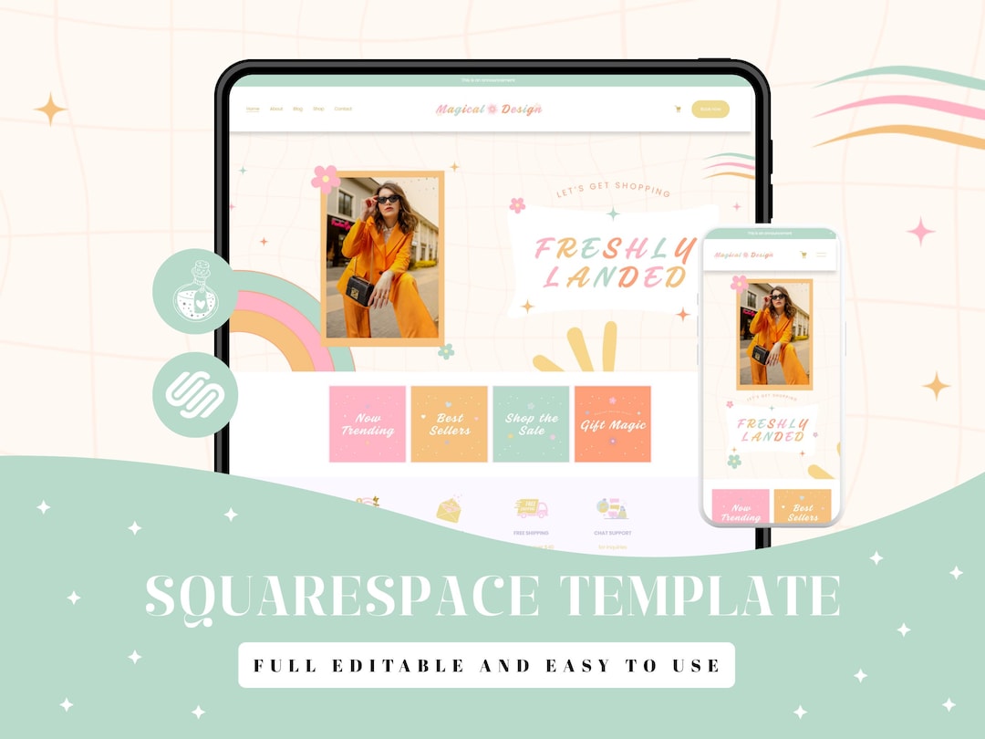Squarespace Website Template, E-commerce Shop Template, Boutique ...