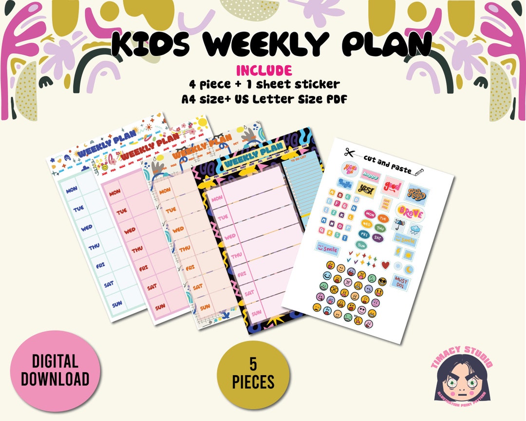 Kids Daily Journal Printable, Journal for Kids, Diary for Children ...
