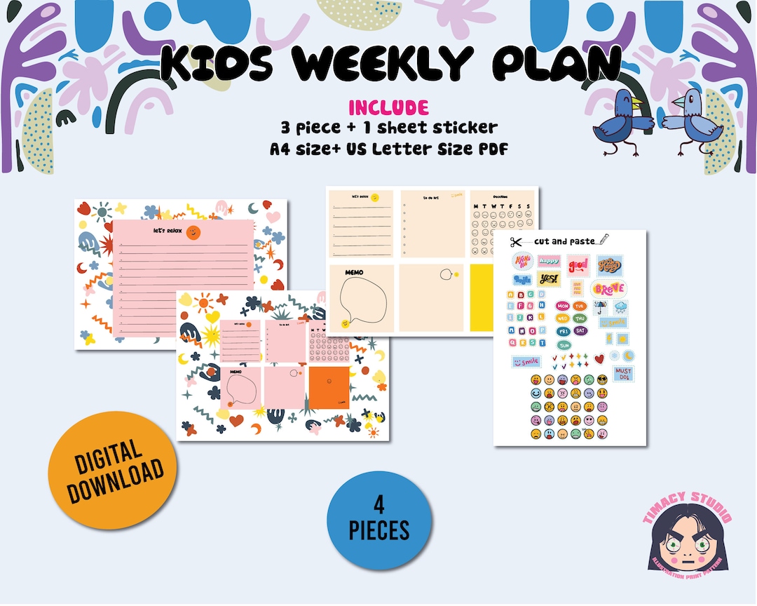 Kids Daily Journal Printable, Journal for Kids, Diary for Children ...