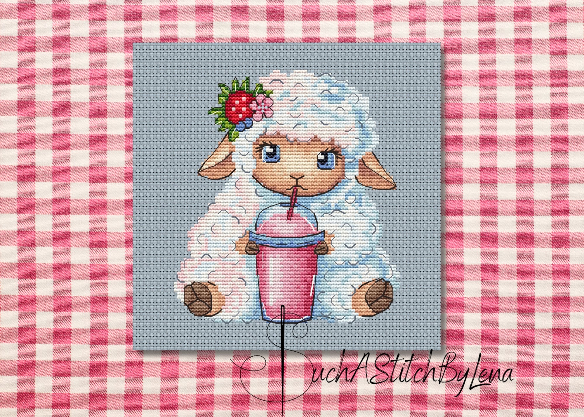 Sheep Cross Stitch, Cross Stitch Pattern Sheep, Cute Sheep Pattern ...