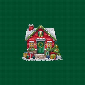 Christmas House Cross Stitch Pattern, Cross Stitch Pattern PDF ...
