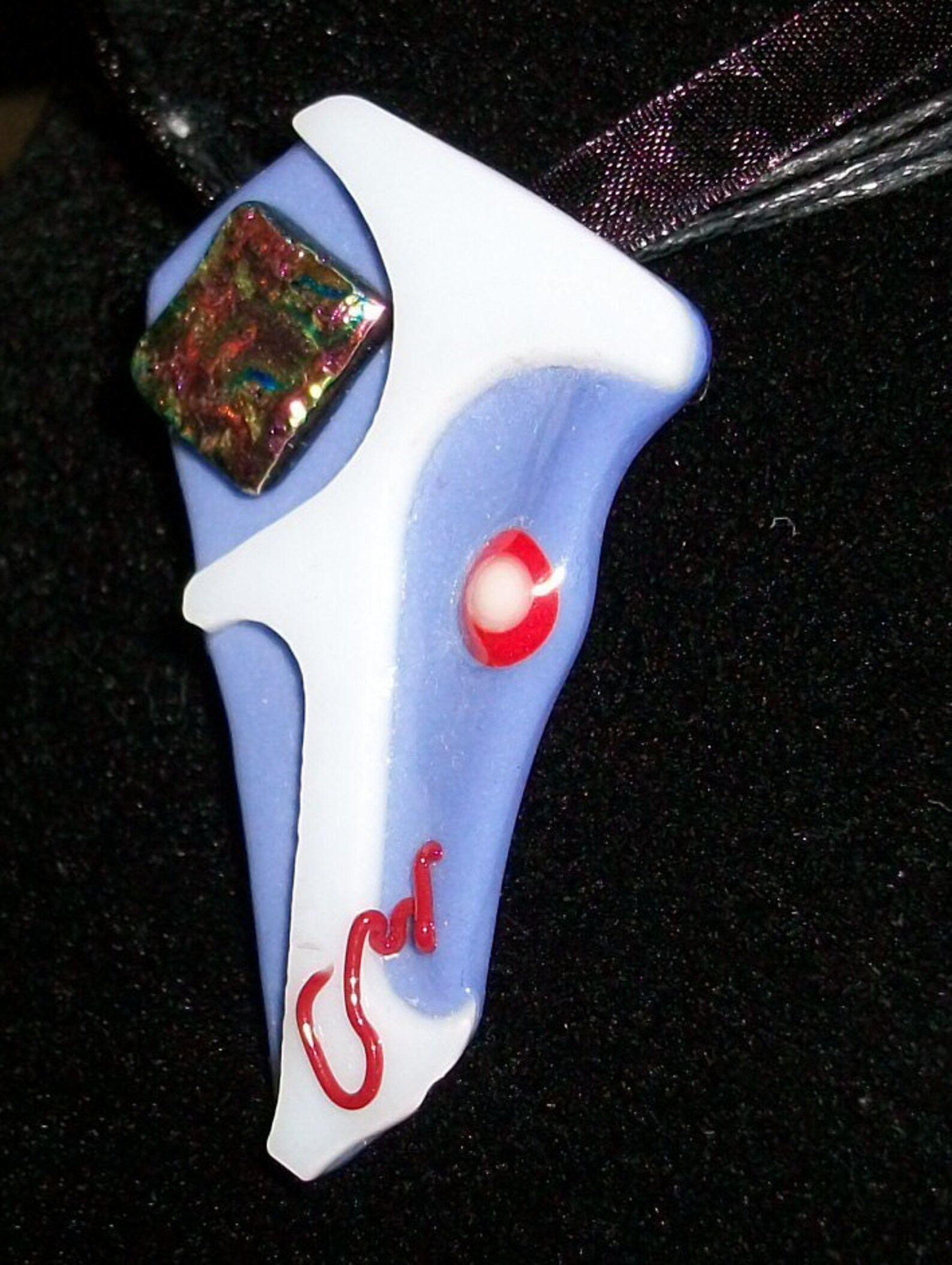 Winter Sky I Pendant-pin / Fused Dichroic Art Glass/ Naas Art / - Etsy
