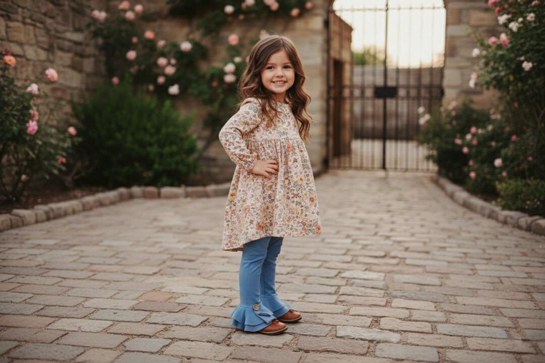 Petunia Petal Pants Sewing Pattern: Girl's Ruffle Leggings (sizes 2-12 ...
