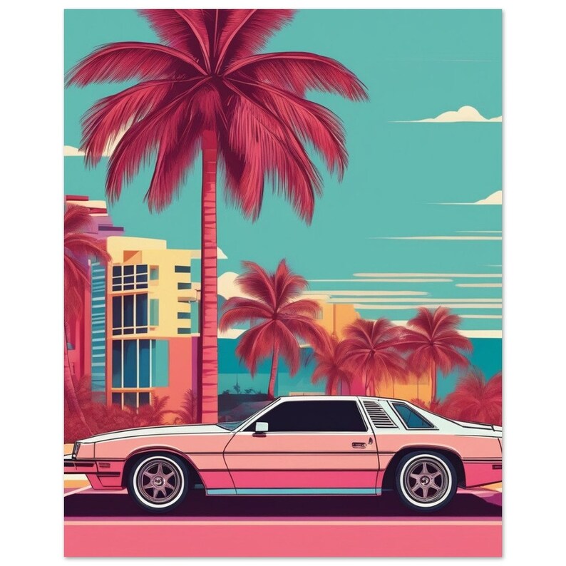 80s Miami Vice Poster - Etsy