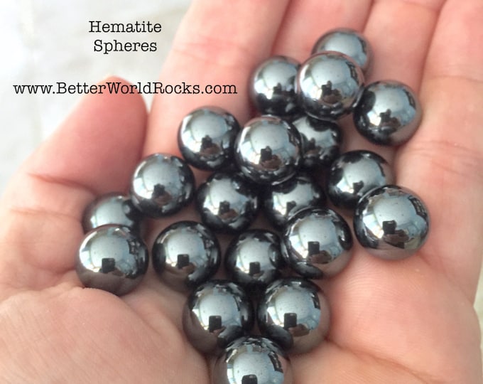 1 Pc. 12mm Round Hematite Sphere, Small Hematite Marble, Stone for ...
