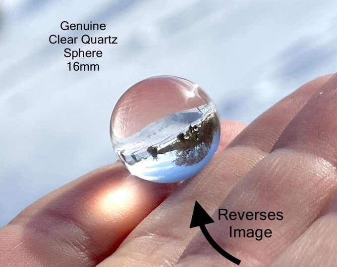 16mm Genuine Round Clear Quartz Crystal, AA Rock Crystal Marbles, Clear ...