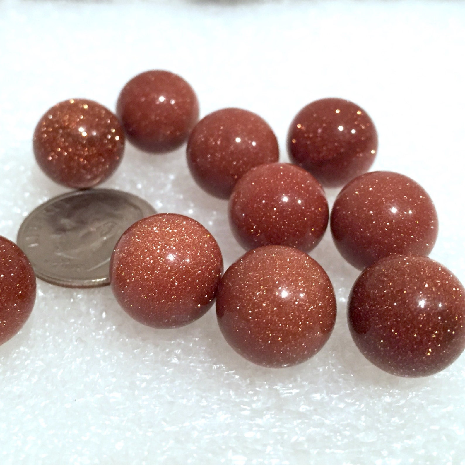 1 Pc. 12 Mm Goldstone Sphere, Sacral Chakra Stones, Healing Stones ...
